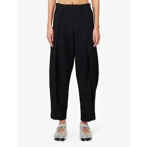 CFCL Hypha Tucked Balloon-leg Knitted Trousers - Black