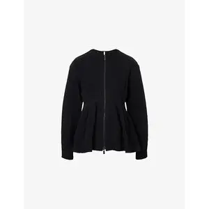 CFCL Hypha Peplum Zip Knitted Blouson Jacket - Black