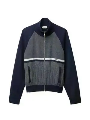 Versace Zip Knitted Sweater - Blue
