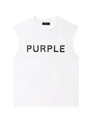 PURPLE BRAND Sleeveless T-shirt - White