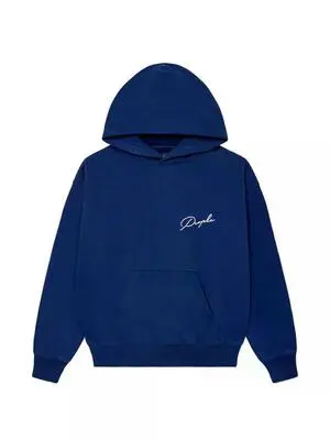 PURPLE BRAND Hooded Pocket Sweater - Blue