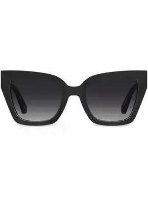 Moschino Logo-lettering Cat-eye Frame Sunglasses - Black