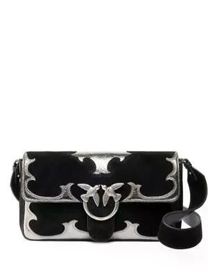 Pinko Love One Overlayed Shoulder Bag - Black