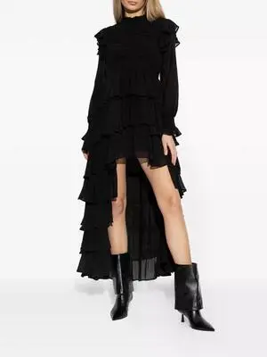 ALLSAINTS Leila Ruffled Midi Dress