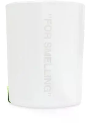 Off-White Wax Candle - White