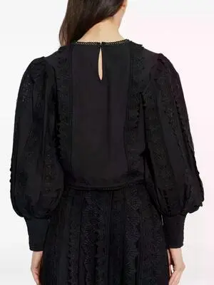 ALLSAINTS Hart Balloon-sleeve Top - Black