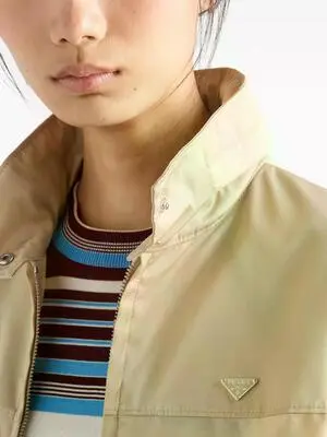 Prada Re-nylon Hooded Jacket With Drawstring Hem - Neutrals