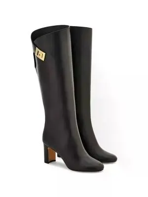 FERRAGAMO Hug Buckle Boots - Black