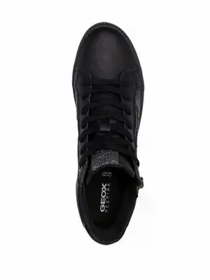 Geox Croc-effect High-top Sneakers