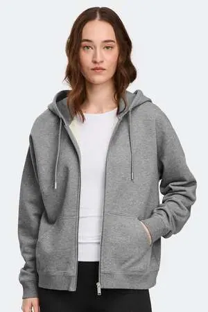Canada Goose Embroidered Full Zip Hoodie - Stone Heather