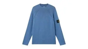 Stone Island Vanise Full Rib Rws Wool 5100023 Sweater St-shirtl Blue - Steel Blue