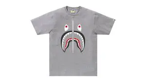 A BATHING APE Shark Relaxed Fit Tee Shirt - Grey