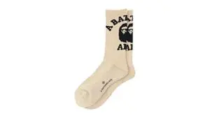 A BATHING APE College 1j20184001 Socks - Beige
