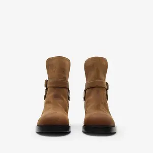 Burberry Waxed Suede Ledger Boots