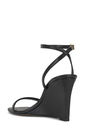 Vince Camuto Ankle Strap Wedge Sandal - Black