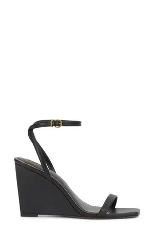 Vince Camuto Ankle Strap Wedge Sandal - Black