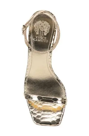 Vince Camuto Ambee Ankle Strap Wedge Sandal - Gold