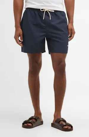 Barbour Water Reactive Tartan Swim Trunks - Navy