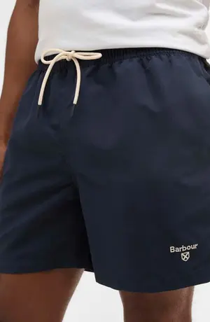 Barbour Water Reactive Tartan Swim Trunks - Navy