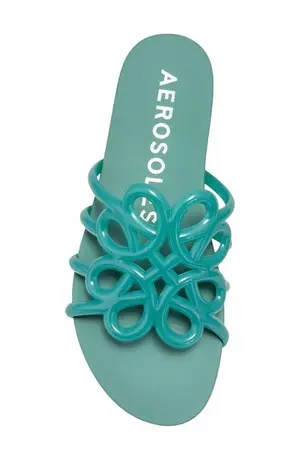Aerosoles Frida Slide Sandal - Ice Green Transluscent Tpu