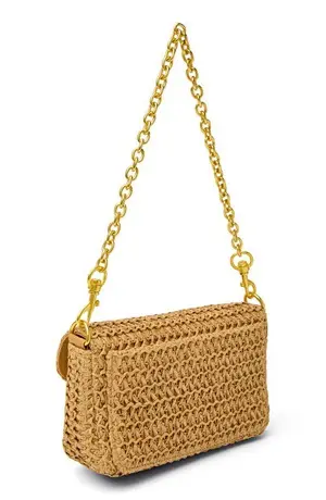 THINK ROYLN High Society Raffia Convertible Clutch