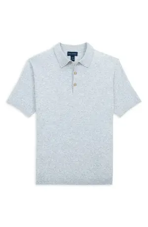 Scott Barber Solid Bouclé Polo Silver