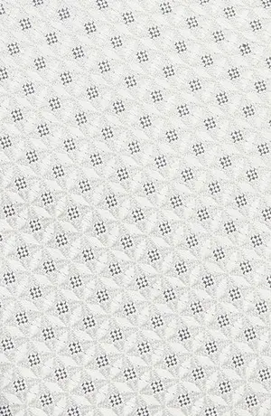 Canali Patterned Silk Neck Tie - Silver