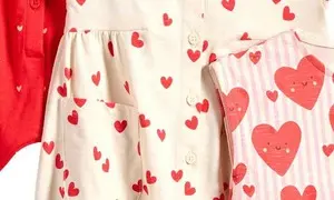NEXT 3-pack Cotton Heart Rompers