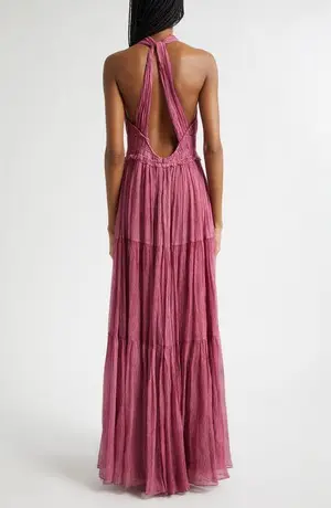 Ulla Johnson Freesia Chiffon Open Back Gown