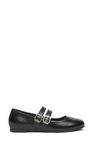 NEROGIARDINI Double Strap Ballet Flat - Black