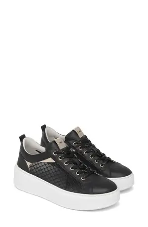 NEROGIARDINI Mesh Platform Sneaker - Black