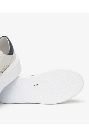 NEROGIARDINI Side Zip Platform Sneakers - Beige Multi