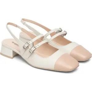 NEROGIARDINI Slingback Cap Toe Pump White/blush