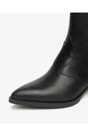 NEROGIARDINI Fringe Western Bootie - Black