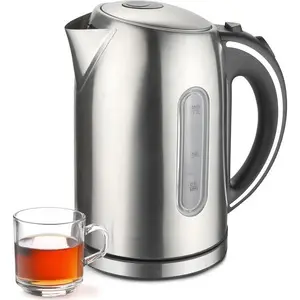 MEGACHEF 1.7lt. Stainless Steel Electric Tea Kettle - Grey