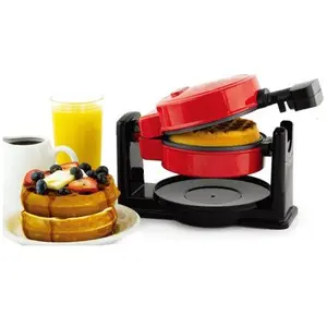 MEGACHEF Non-stick Round Electric Flip 5 Inch Belgian Waffle Maker