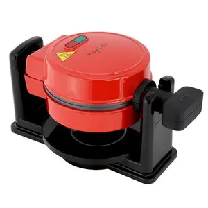 MEGACHEF Non-stick Round Electric Flip 5 Inch Belgian Waffle Maker