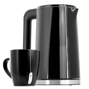 MEGACHEF 1.8 Quart Stainless Steel Electric Tea Kettle - Black