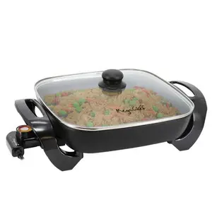 MEGACHEF 11.81 Inch Electric Skillet With Non-stick Coating - Black