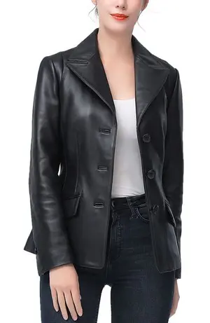 KIMI + KAI Mya Leather Blazer