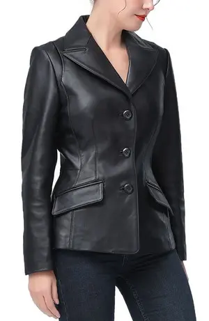 KIMI + KAI Mya Leather Blazer