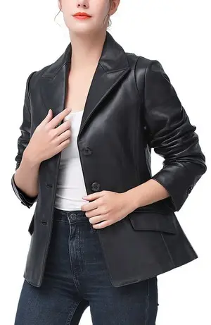 KIMI + KAI Mya Leather Blazer