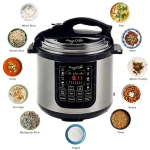 MEGACHEF 8 Quart Digital Pressure Cooker With 13 Pre-set Multi Function Features