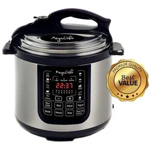 MEGACHEF 8 Quart Digital Pressure Cooker With 13 Pre-set Multi Function Features