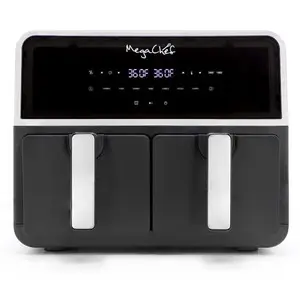 MEGACHEF Dual 4.8 + 4.8 Quart Digital Electric Air Fryer
