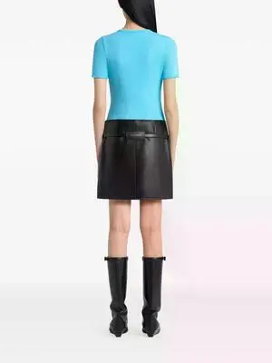COURREGES Logo-embroidered T-shirt - Blue