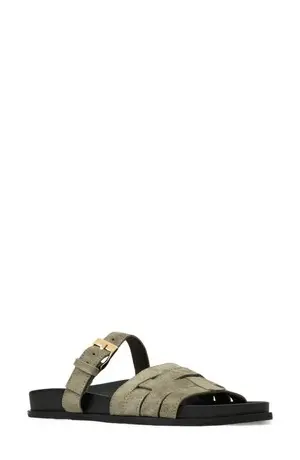 Aquatalia Ispera Weatherproof Slide Sandal - Sage Suede