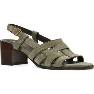 Aquatalia Dimaro Weatherproof Slingback Sandal - Sage Cow Suede