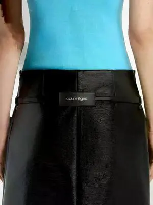 COURREGES Logo-embroidered Halterneck Top