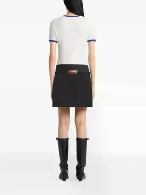 COURREGES Logo-embroidered T-shirt - White
